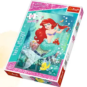 Trefl Trefl puzzle Maxi 24 - Underwater beauty salon/ Disney princesses (14248)