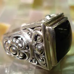 Ganesh Masivan prsten sa kraljevskim radom dostupan u kombinaciji sa onixom (1610onix.p)