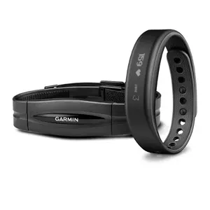 Garmin Garmin Vivosmart Black HRM Large fitnes narukvica sa smart funkcijama za pametne telefone HEARTRATE SENZOR DOLAZI U PAKETU