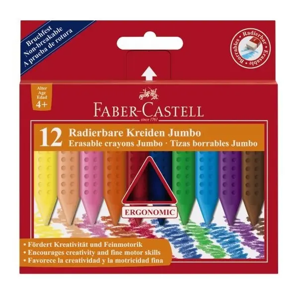 FABER CASTELL VOŠTANE BOJE GRIP JUMBO 1/12 122540