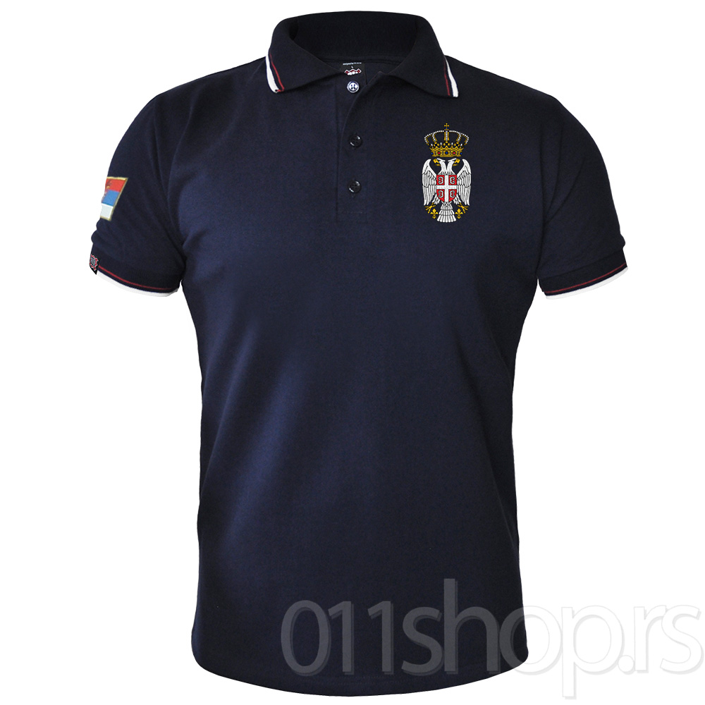 Polo majica 011 "Srbija" (Teget)