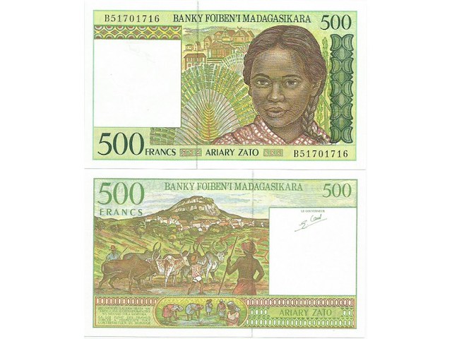 Madagascar 500 francs 1994. UNC