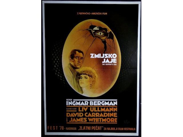 ZMIJSKO JAJE (1978) Ingmar Bergman FILMSKI PLAKAT