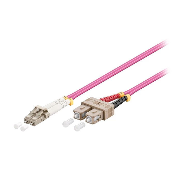 Kabl optički mrežni OM4, LC-SC multimode duplex (50/125u), 1m ljubičasti