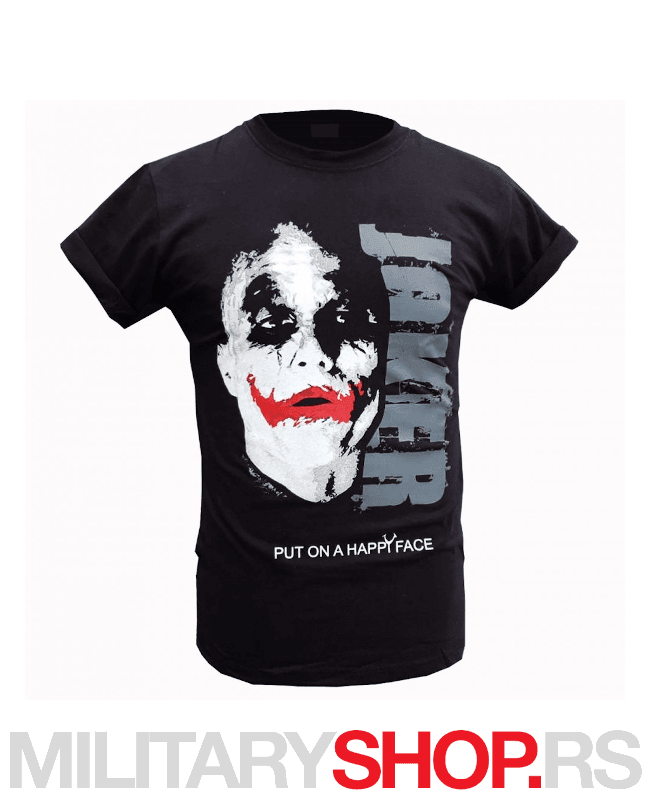 Pamučna crna majica Joker