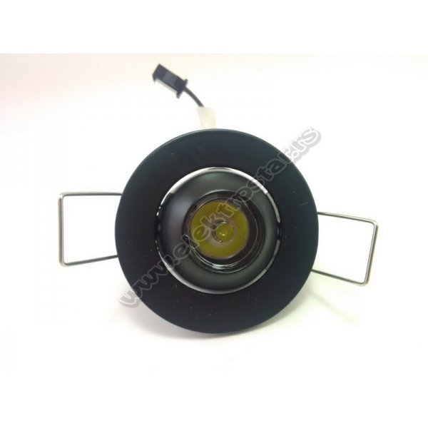 LED UGRADNA X3001 CW OKRUGLA CRNA