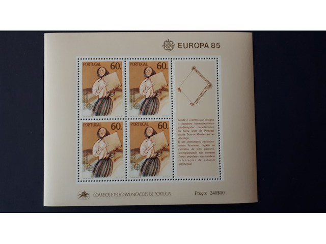 Europa CEPT - Portugal 1985. ** Čisto