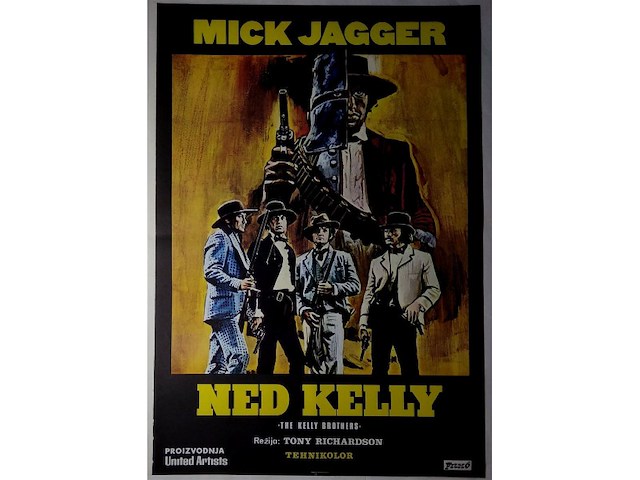 NED KELLY (1970) Mick Jagger FILMSKI PLAKAT