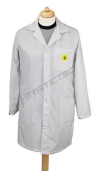 StaticTec ESD White Coat XS