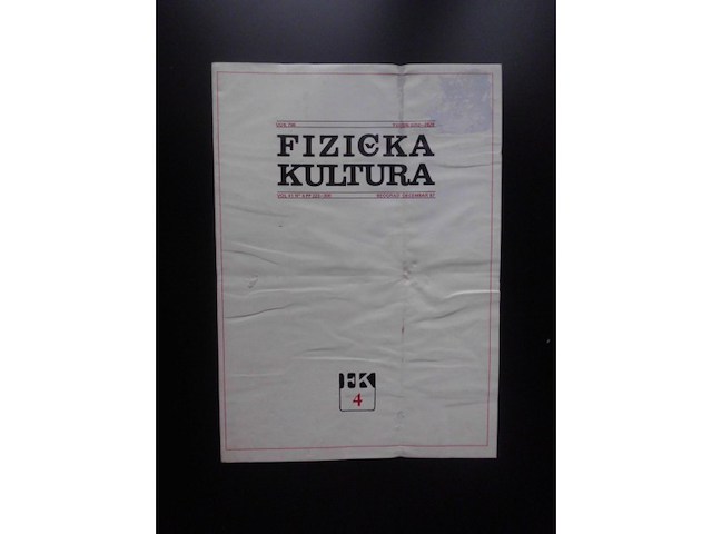 FIZIČKA KULTURA VOL 41, 223-300, 1987/4, Časopis