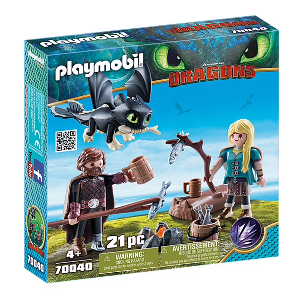 Playmobil- Dragon Hiccup i Astrid sa zmajem