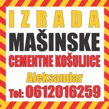 Izrada masinske cementne kosuljice