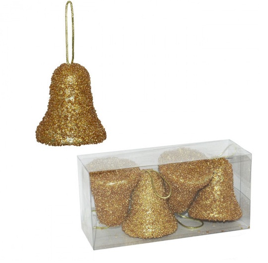 Zlatno zvono ukras, 7cm, 51-842