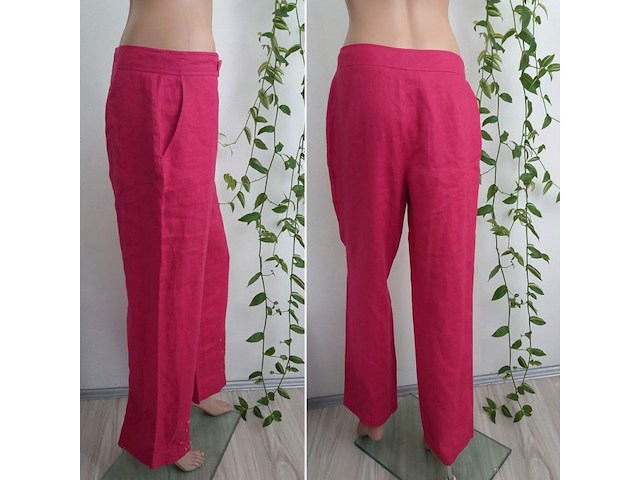 Steilmann roze lanene pantalone
