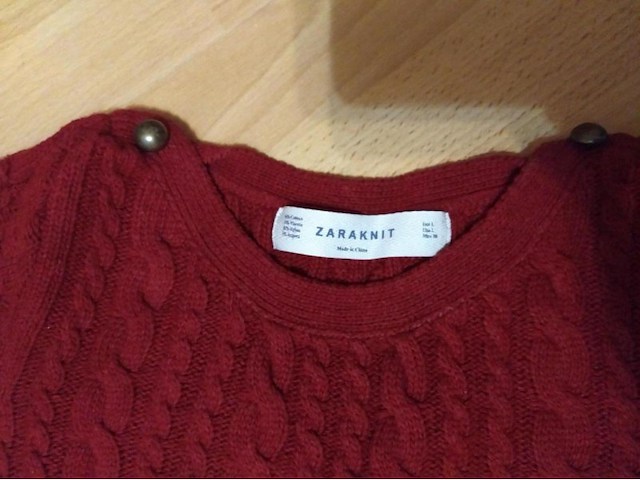 ZARA KNIT crveni dzemper velicina L