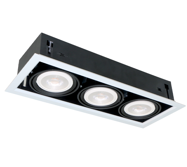 LED UGRADNA SVETILJKA QUAD312 12W 3XE27 4000K BELA