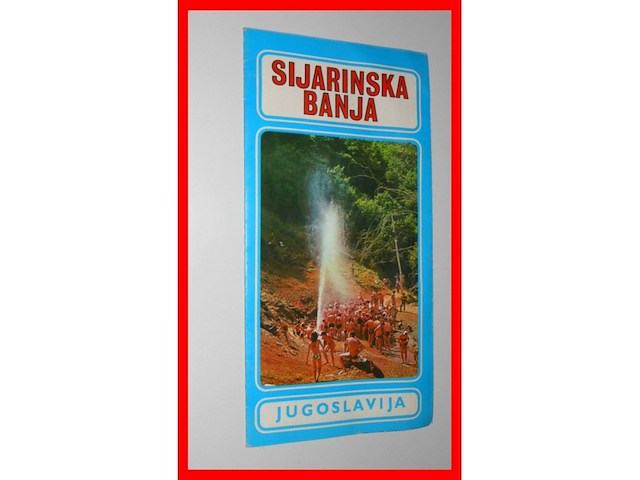 Sijarinska Banja,  Jugoslavija - turistička brošura