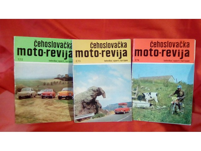 Čehoslovačka moto-revija  7/72,2/73,2/74  lot