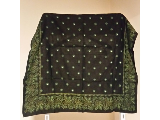 marama od platna crno sa zelenim