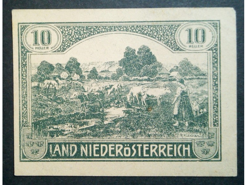 Austrija 1920 god. 10 heler UNC