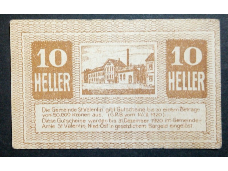 Austrija 1920 god. 10 heler