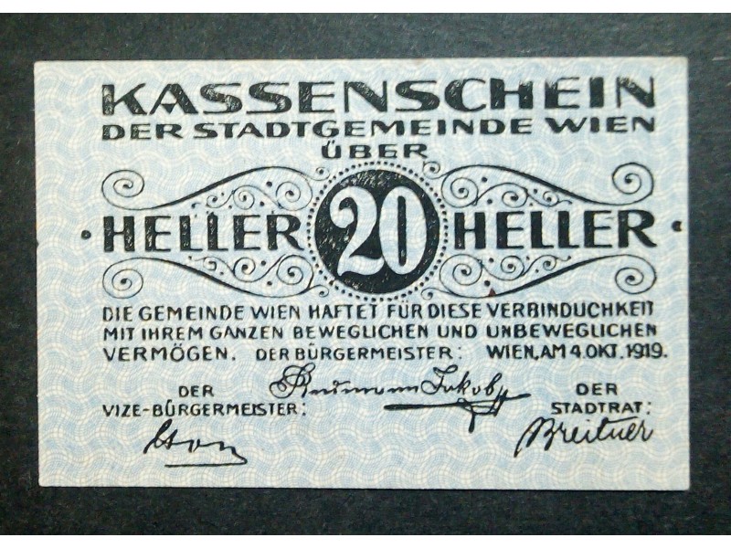 Austrija 1920 god. 20 heler UNC