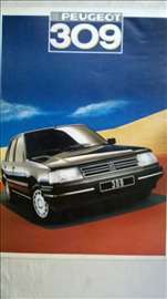 Prospekt: Peugeot 309, A4 format, 1987, 28 str, ne