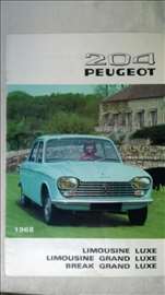 Prospekt: Peugeot 204, A4 format, 1968, 18 str, ne