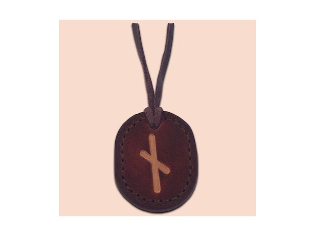 Kožna ogrlica runa amulet Naudiz