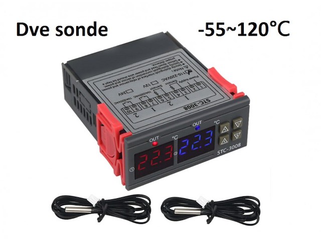 Termoregulator sa dve sonde - 120°C - 220V - STC-3008