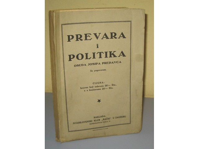 PREVARA I POLITIKA osuda Josipa Predavca