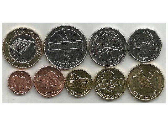 Mozambik 2006. Kompletan set kovanica UNC kvalitet