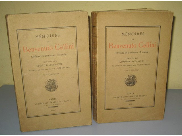 Memoires de Benvenuto Cellini 1 i 2