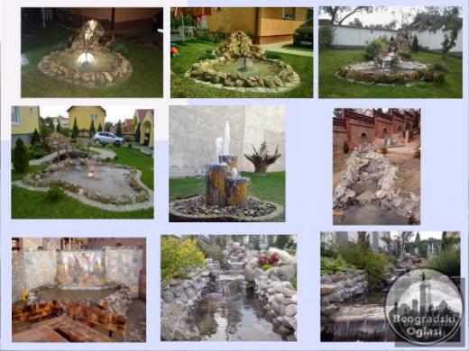 fontane, potoci, bazeni, kamen