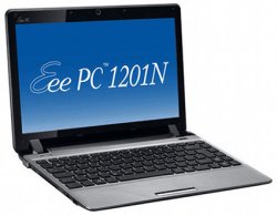 Netbook ASUS eeePC 1201N-SIV003S Intel Atom Dual Core N330(1.6GHz), 2GB, 250GB, WebCam, BT, Win7 Starter, Silver, 90OA1VD36314K8GE930Q