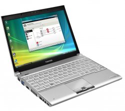 Notebook TOSHIBA Portege R600-11B Core2Duo SU9400 (1.4GHz) 3GB, 320GB, 12", DVDRW, HSDPA, VistaBUS+XPPro, PPR61E-01G048G3