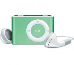iPod APPLE Shuffle, 1GB, treća generacija, zelena boja, MB229ZO/A