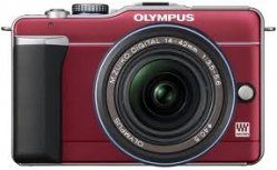 Olympus E-PL1 1442 KIT digitalni fotoaparat red/black+SD4GB+MFT Retro Bag