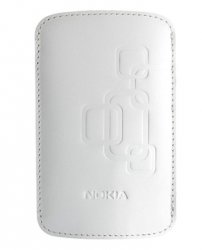 Nokia CP-342, kožna futrola, bele boje, univerzalna, 02707D5