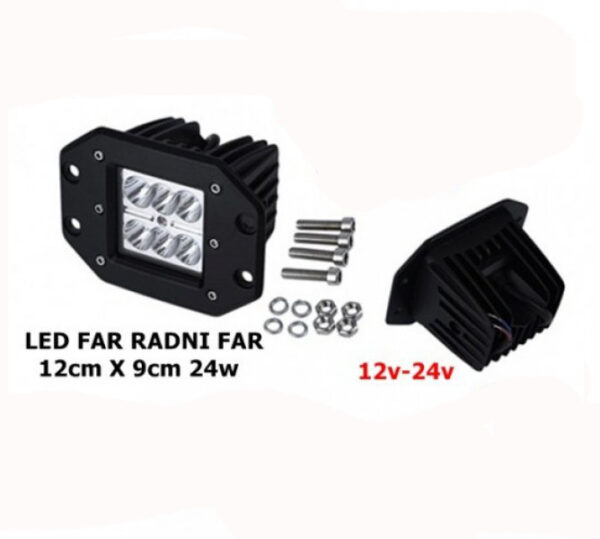 Led radni far 24w – ugradni