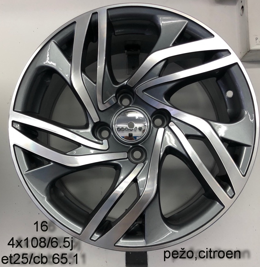 16 alufelne 4x108/6,5jota/et25/cb 65,1 za pezo,citroen