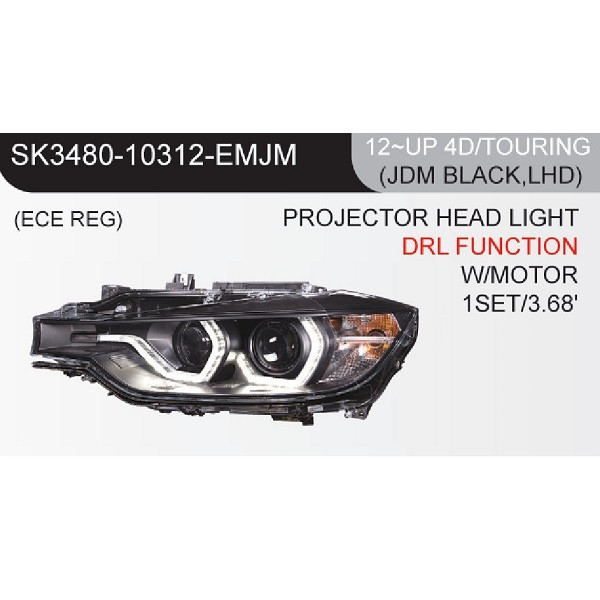 BMW 3 F30/F31 BLACK,crome 12-UP DRL