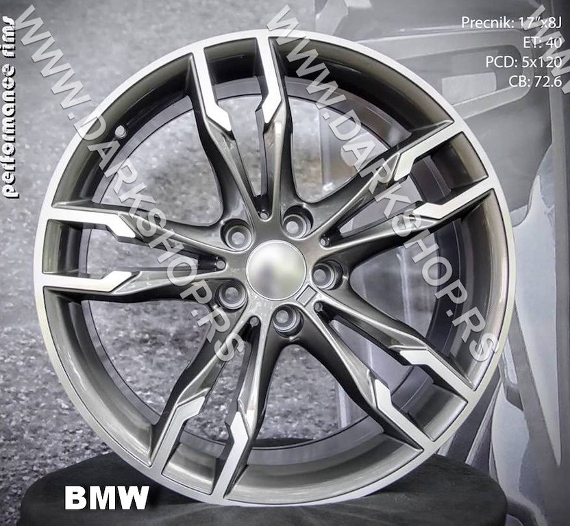 17 alufelne bmw 5x120/8 jota/et40/cb 72,6