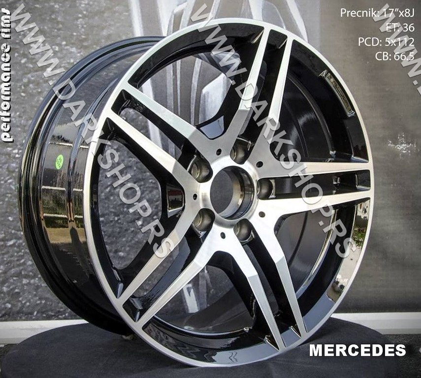 17 alufelne 5x112/8 jota/et 36/cb 66,5 mercedes