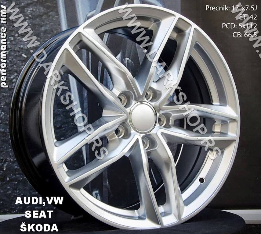 17 alufelne 5x112/7,5 jota/et 42/cb 66,5 za audi,seat,skodu,vw