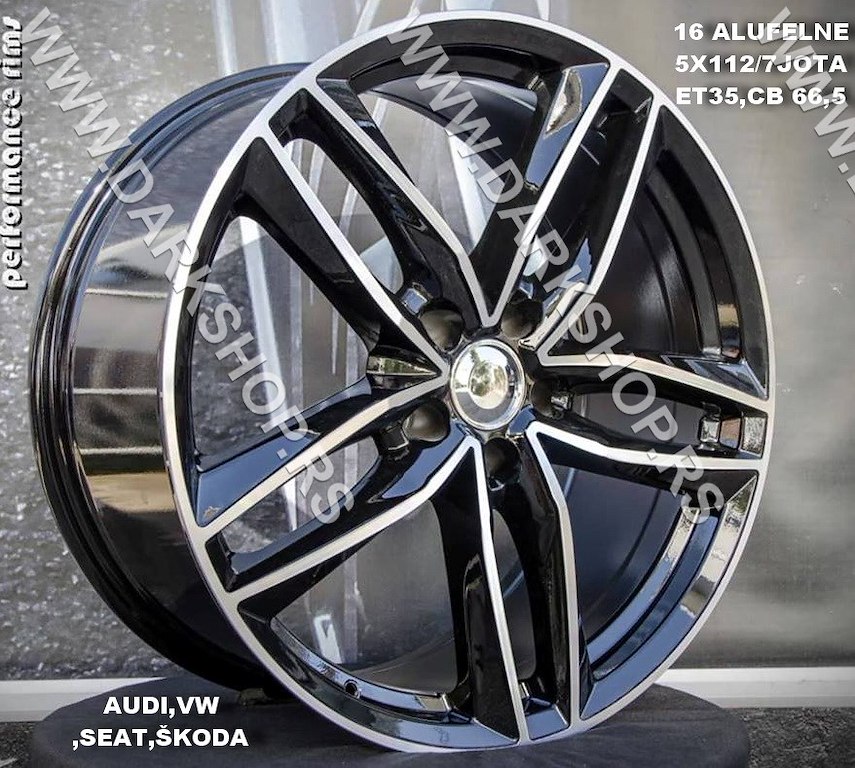 16 alufelne 5x112/7jota/et35/cb 66,5 za audi,seat,skodu,vw