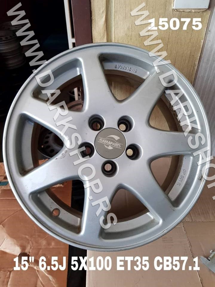 15 ALUFELNE 5X100/6,5 JOTA/ET35/CB 57,1 ZA VW,SEAT,SKODU