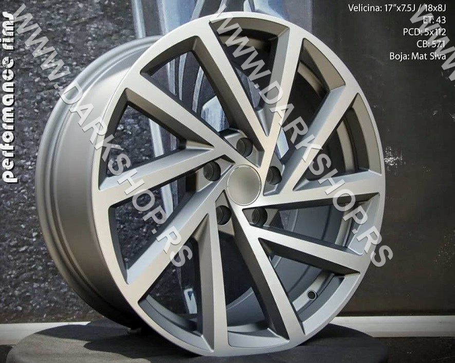 18 ALUFELNE 5X112/8 JOTA/ET43/CB 57,1 ZA VW,AUDI,SEAT,SKODU.