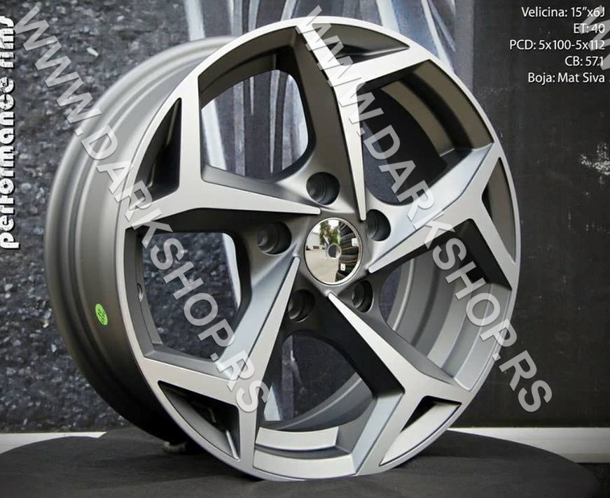 15 ALUFELNE 5X112/6JOTA/ET40/CB 57.1. ODGOVARA ZA SEAT,VW,SKODU