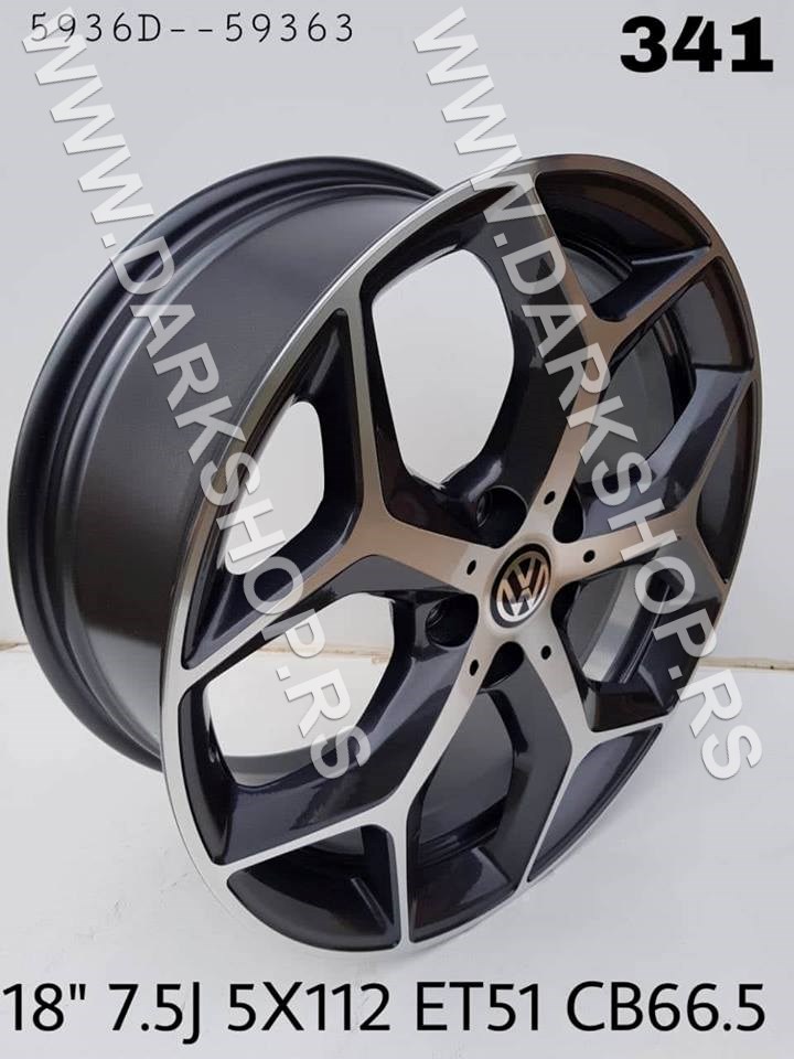 18 ALUFELNE 5X112/7,5/ET 51/CB 66,5